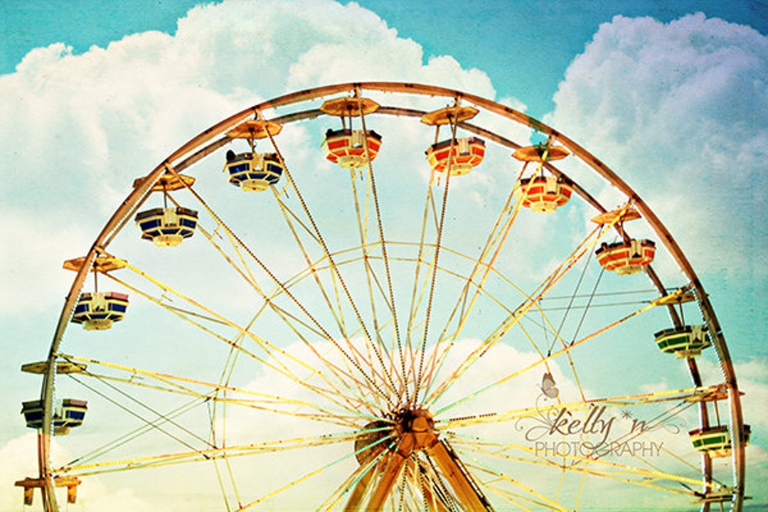 Ferris Wheel Photograph- Carnival Ride Photo, Fair Photography ...
