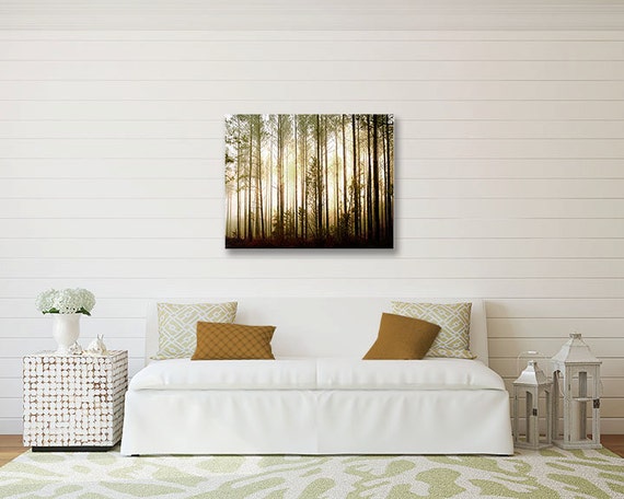 Forest Canvas Print Tree Photography Canvas Wrap Brown Cream | Etsy