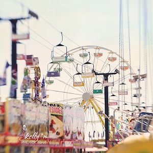 Fair Photography- Carnival Photograph, Ferris Wheel Photo, Fair Midway ...