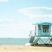 Beach Photography- Blue Lifeguard Stand, California Beach Photo, Blue ...