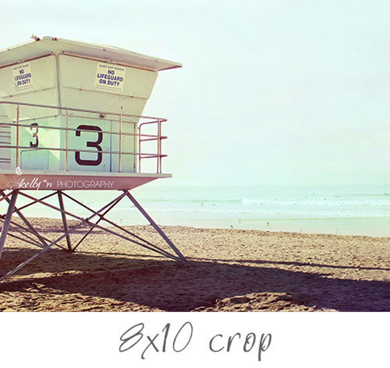 Beach Photography- Oceanside Lifeguard Stand Photo, Number 3 Tower ...