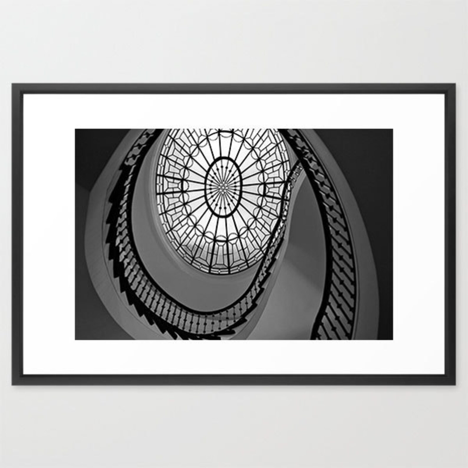 Staircase Photography, Spiral Staircase Print, Black and White ...
