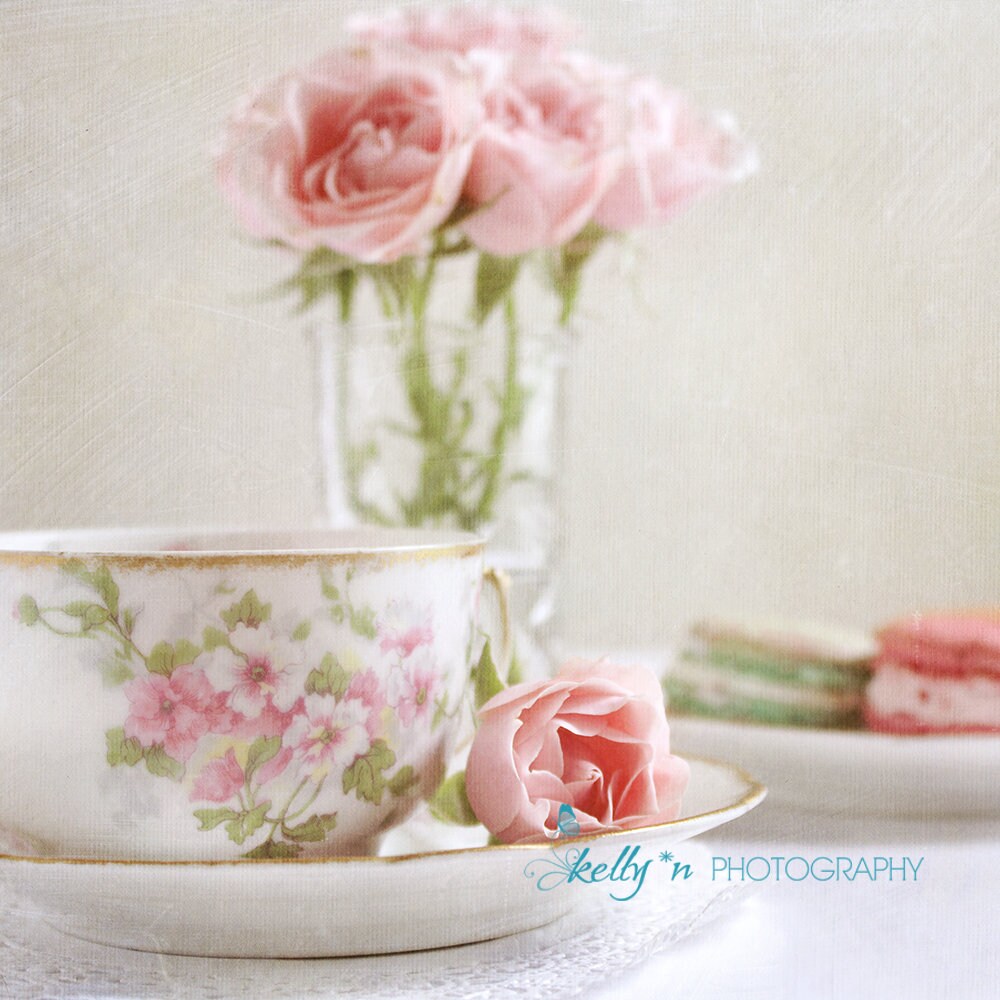 Set of Four Prints- Tea Set Photos, Set of Four Teacup Prints, Still ...