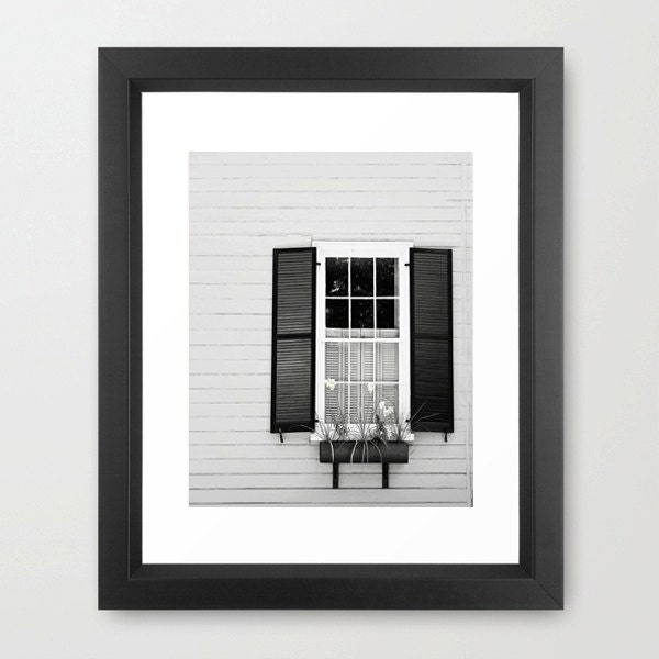 Window Photography- Charleston SC Window Print, Window Box Photo, Black ...