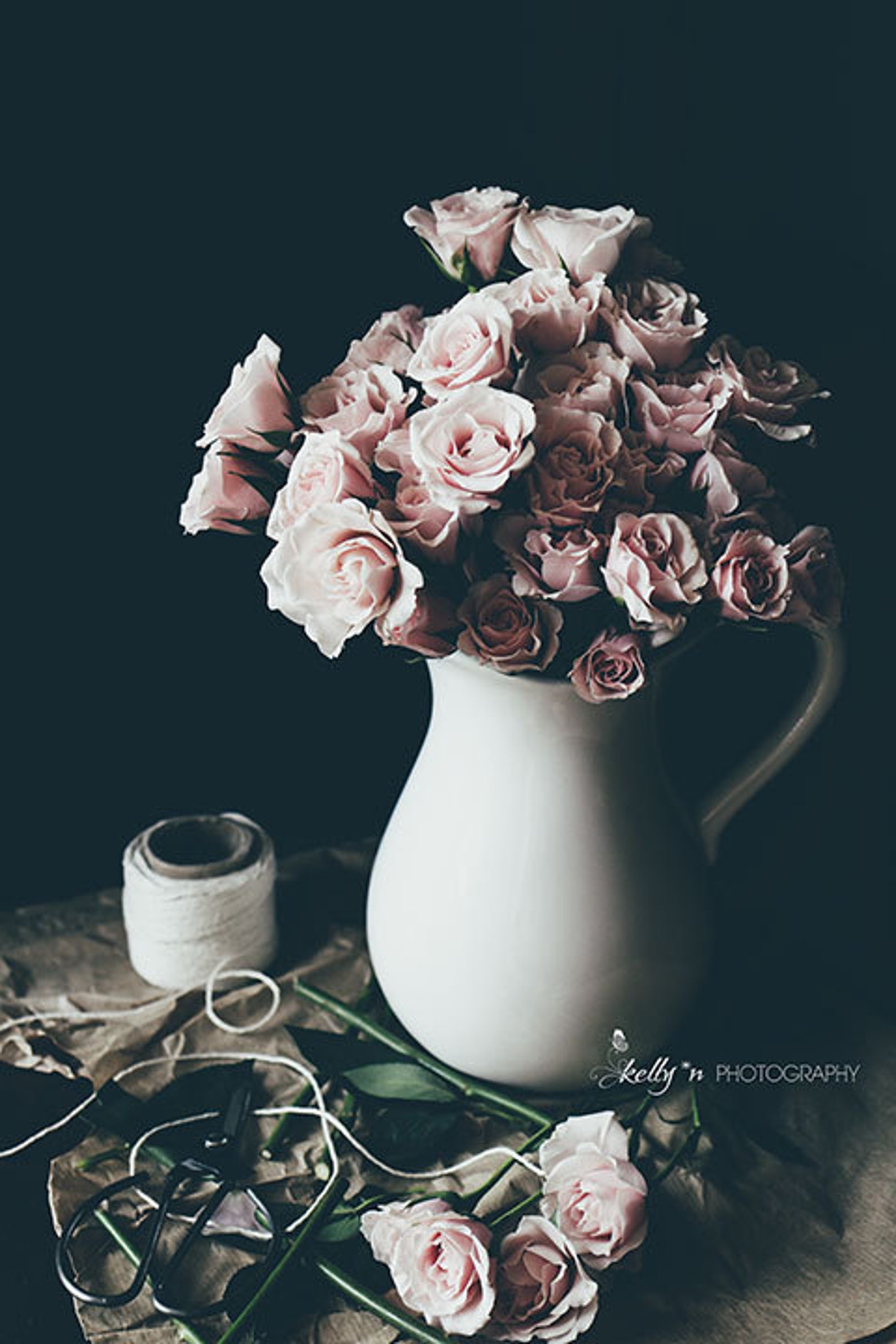 Still Life Photography- Floral Still Life, Bouquet of Roses, Pink Roses ...