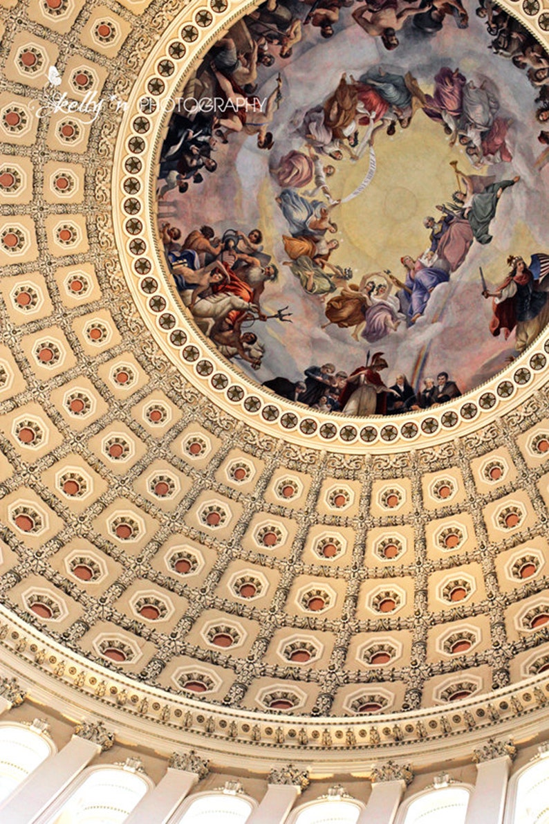 Rotunda Photo- Fresco Photography, Apotheosis of Washington, US Capital ...