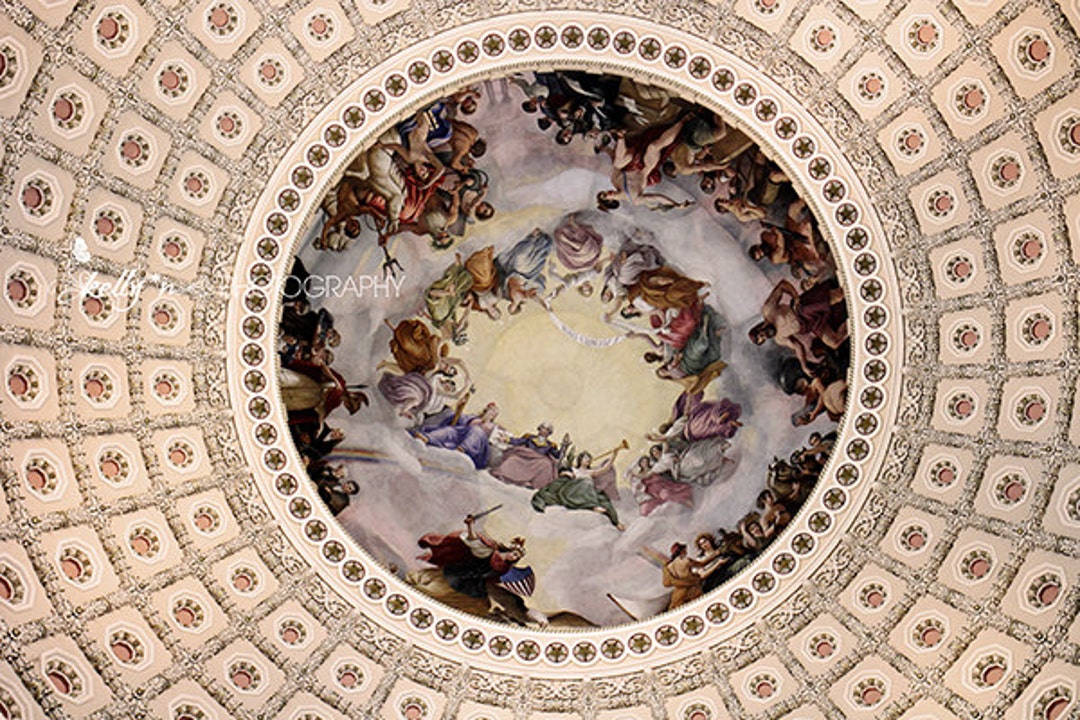 Rotunda 2- Fresco Photography, Apotheosis of Washington, US Capital ...