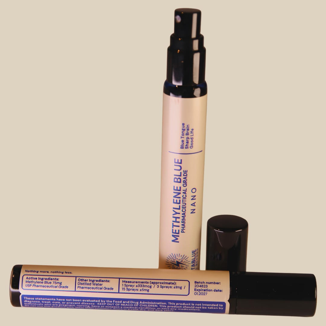 Methylene Blue Spray Atomiser 75mg | High Purity USP Grade | 15ml | Lab ...