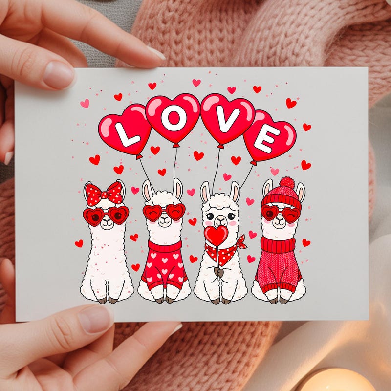 Valentines Llama - Etsy
