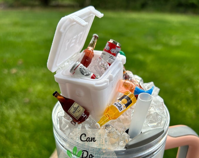 Alcohol Liquor in a Cooler With Ice Topper for 40oz or 20/30oz Stanley ...