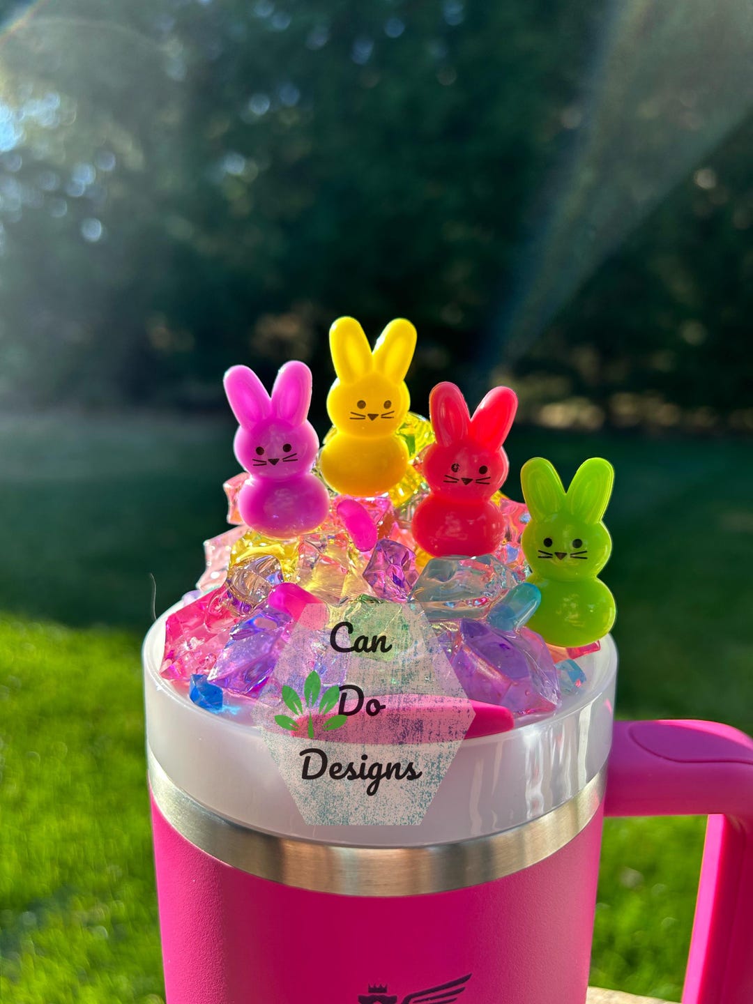 Bright Easter Bunny Jelly Bean Topper for 40 or 20/30oz Stanley H2.0 ...