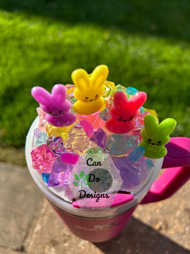 Bright Easter Bunny Jelly Bean Topper for 40 or 20/30oz Stanley H2.0 ...