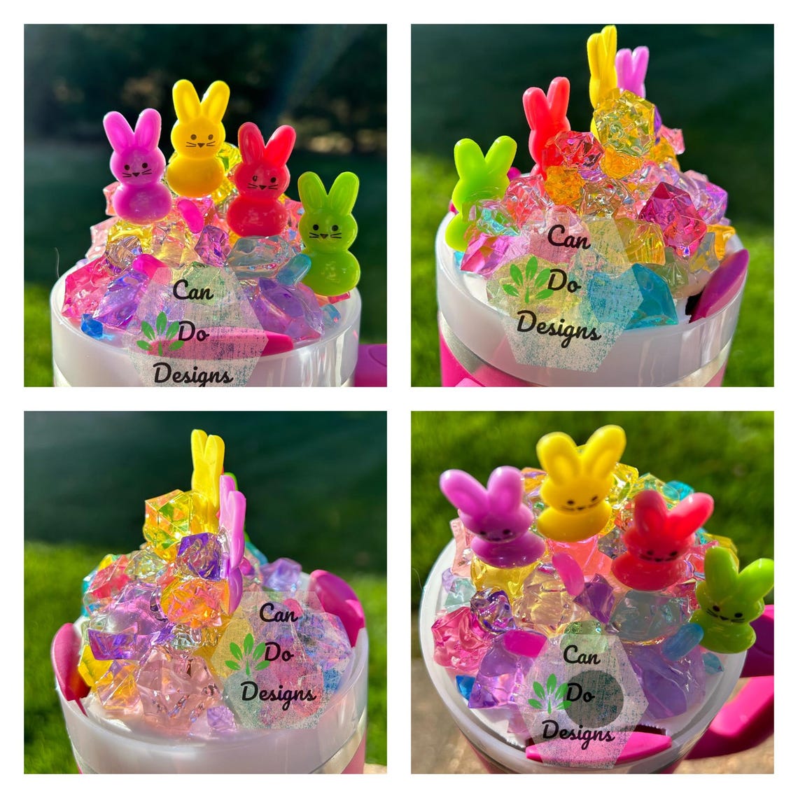 Bright Easter Bunny Jelly Bean Topper for 40 or 20/30oz Stanley H2.0 ...