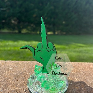 Green Middle Finger Lid With Fake Ice; Tumbler Topper for 30oz or 20oz ...