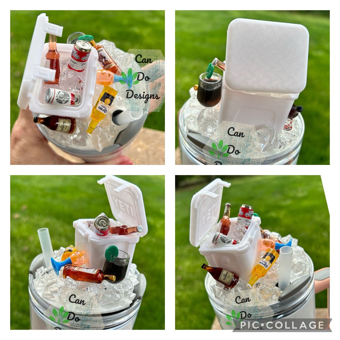 Alcohol Liquor in a Cooler With Ice Topper for 40oz or 20/30oz Stanley ...
