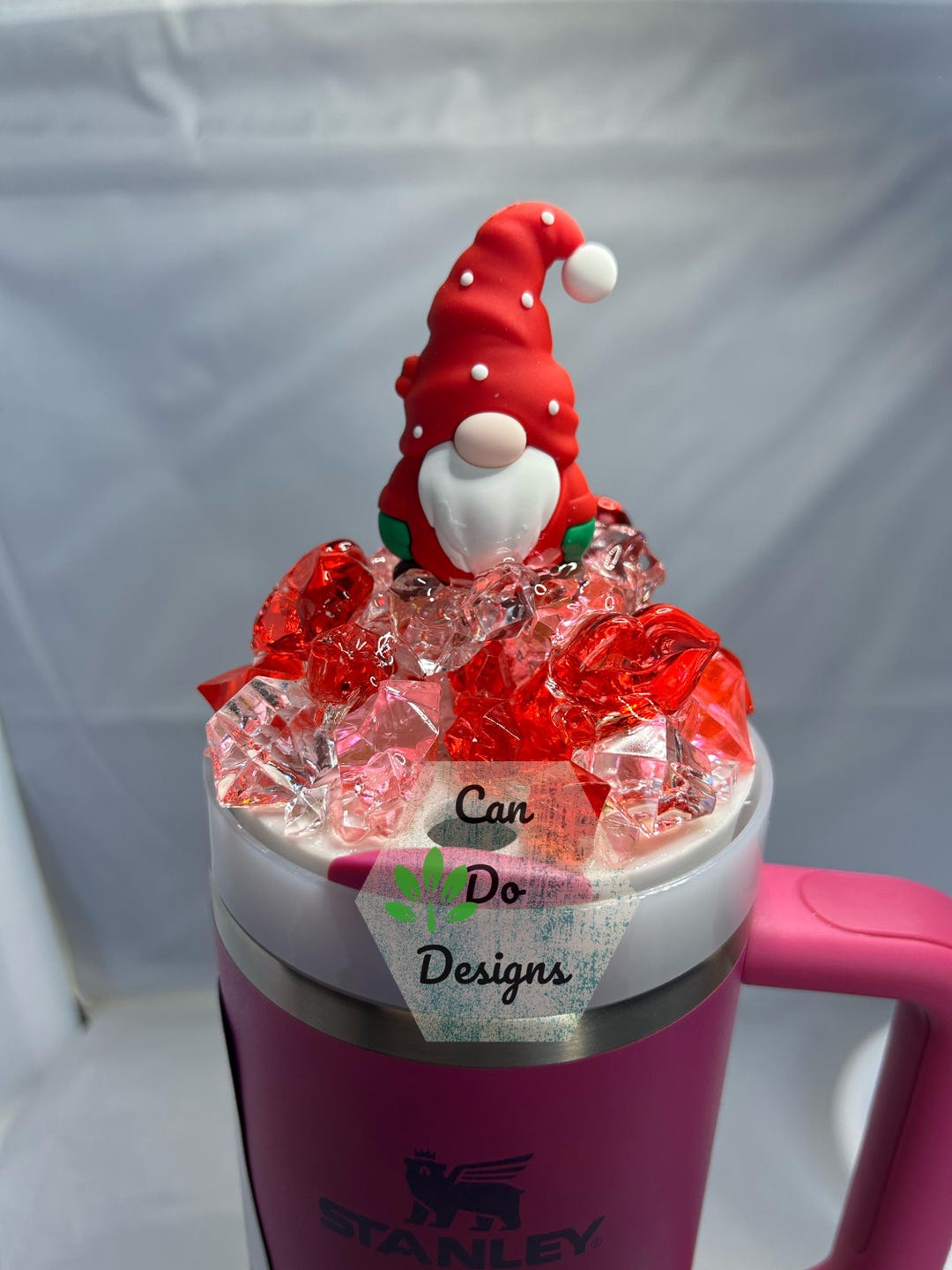 Red Gnome Valentine Topper for 40 or 20/30oz Stanley H2.0 Tumbler Lid ...