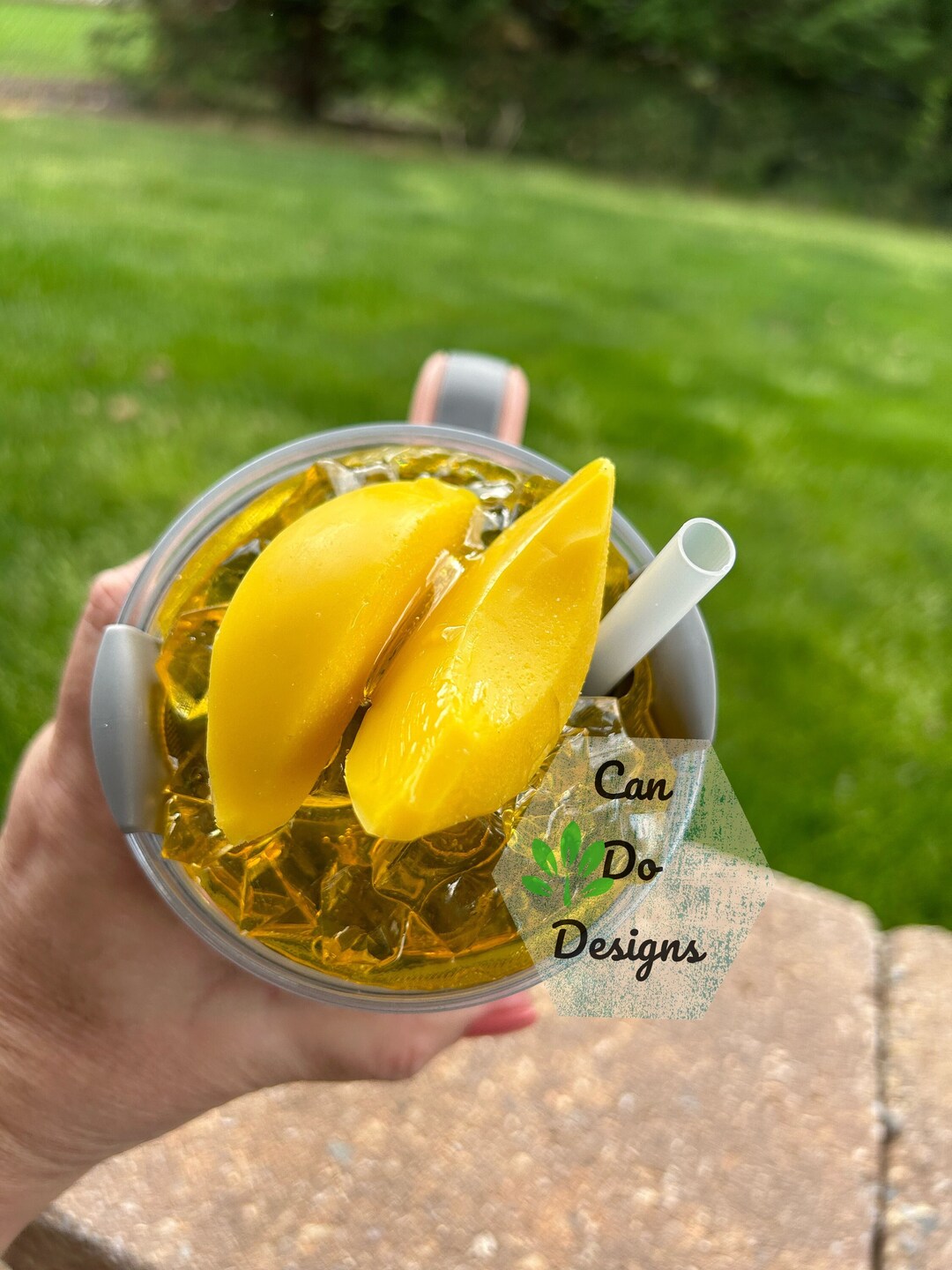 Mango Slices Fake Ice Topper for 40oz or 20/30oz Quencher Tumbler Lid ...