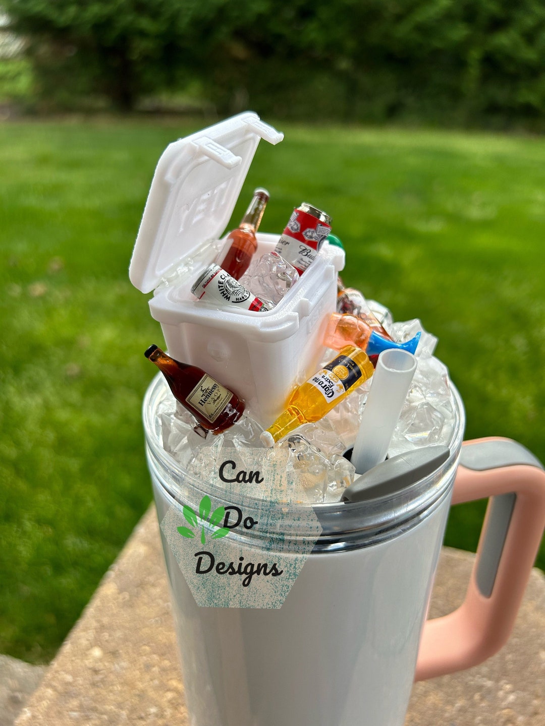 Alcohol Liquor in a Cooler With Ice Topper for 40oz or 20/30oz Stanley ...