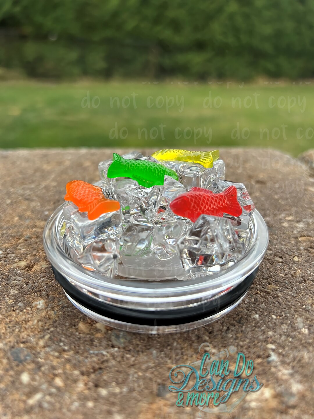 Candy Fish Gummy 3D Ice LID ONLY for 30oz or 20oz Skinny Straight ...