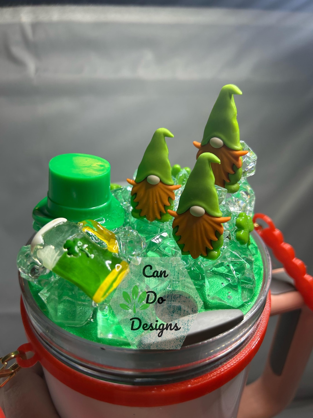 St. Patrick's Day Gnome Topper for 40 or 20/30oz Stanley H2.0 Tumbler ...