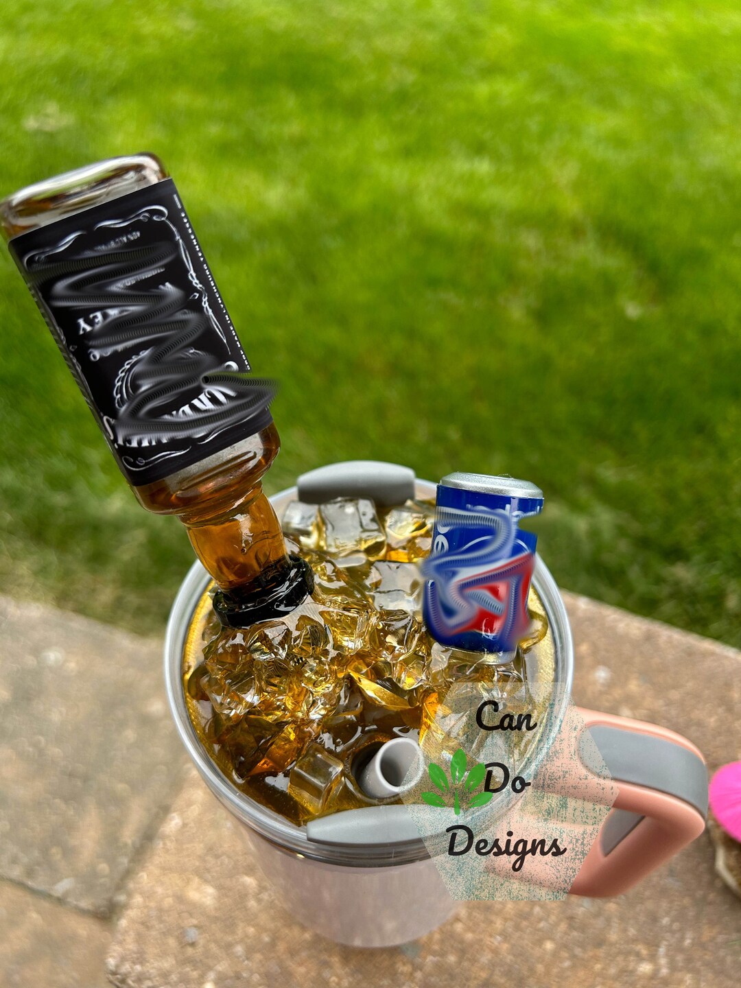 Jake and Cola Fake Ice Topper for 40oz or 20/30oz Quencher Tumbler Lid ...