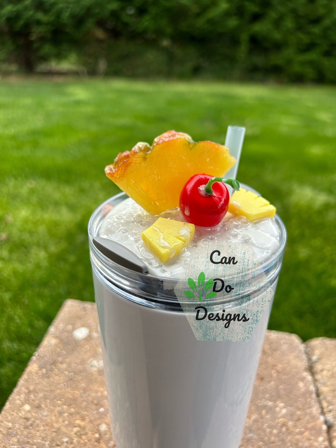 Pina Colada Pineapple Cherry Fake Ice Topper for 40oz or 20/30oz ...