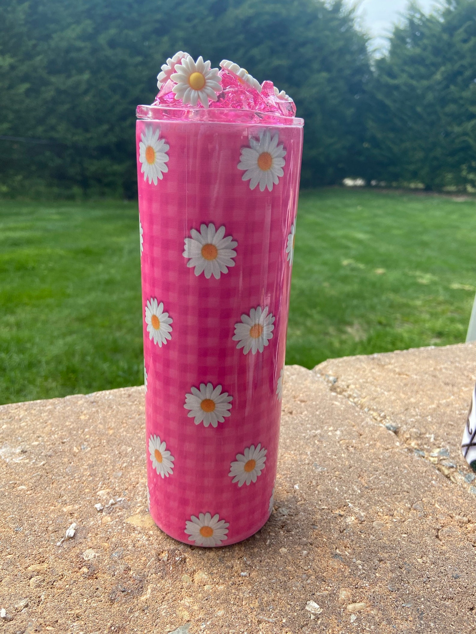 Daisy Flower Pink Ice 3D Fake Ice Lid Sublimation Choose 30oz - Etsy