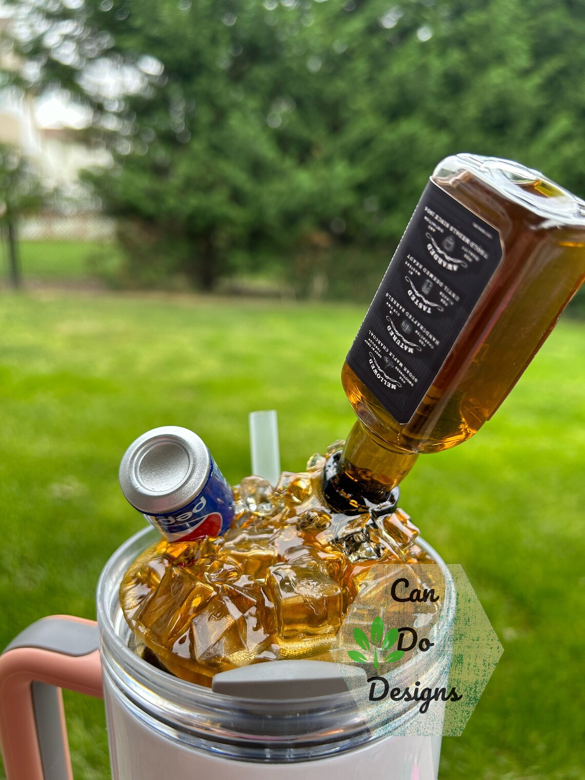 Jake and Cola Fake Ice Topper for 40oz or 20/30oz Quencher Tumbler Lid ...