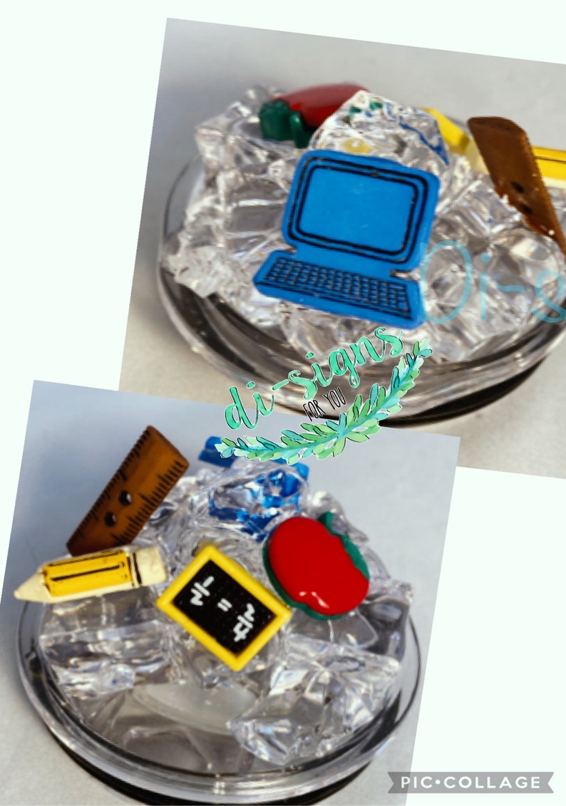 School, Fruit, Dog, Unicorn, Fishing 3D Ice LID ONLY for 30oz or 20oz ...