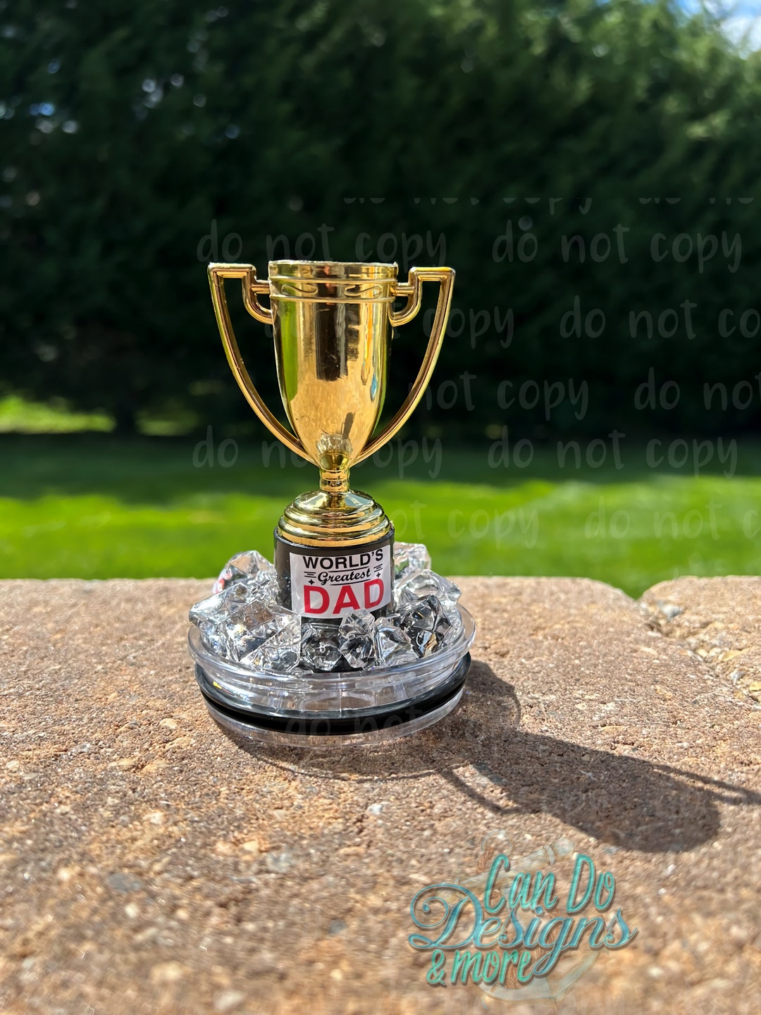 World's Greatest Dad Trophy 3D Ice LID ONLY for 30oz or 20oz Skinny ...