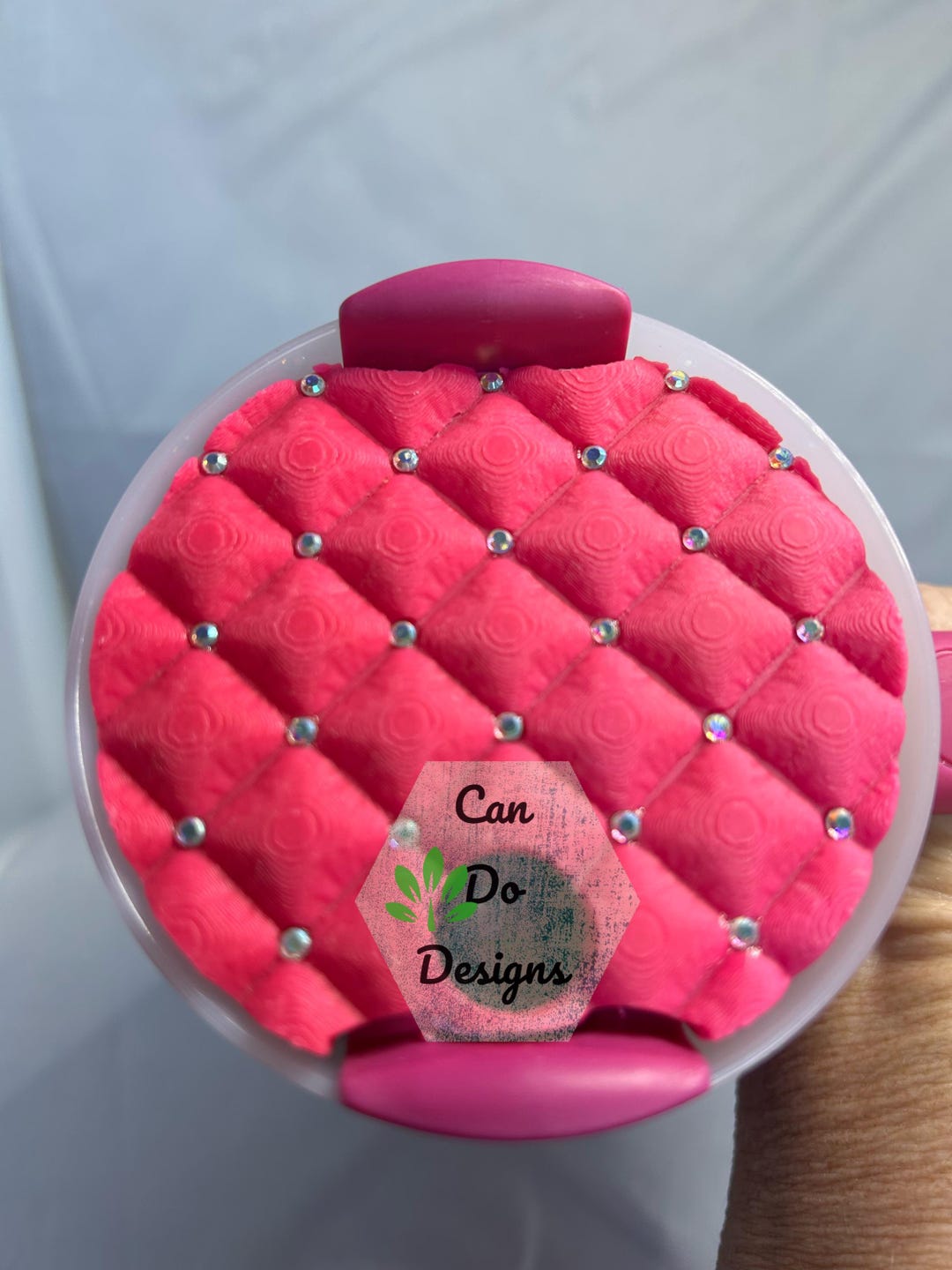 Pink Quilted AB Rhinestone Topper for 40oz or 20/30oz Stanley Tumbler ...