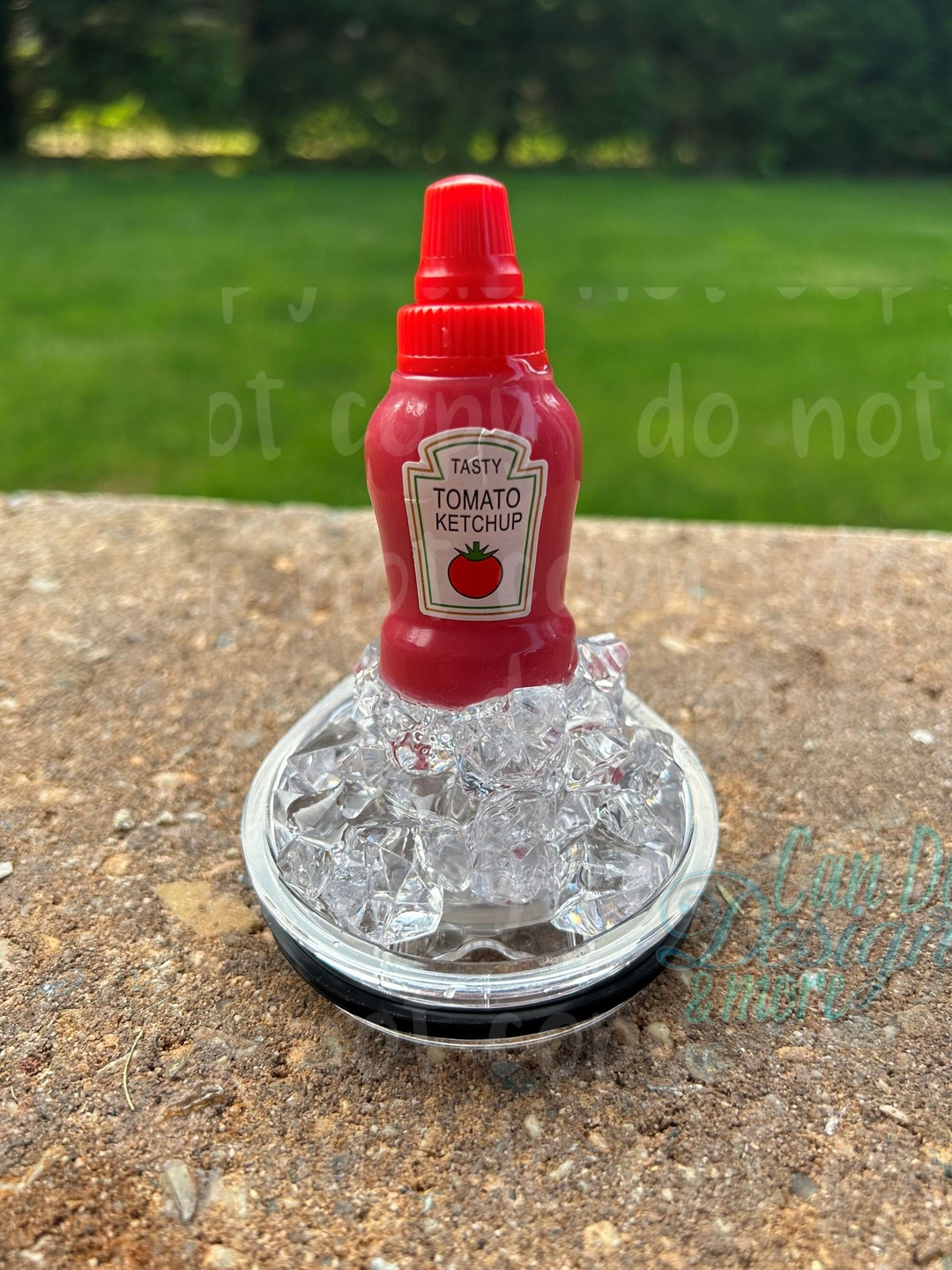 Ketchup Catsup 3D Tumbler Topper Ice LID ONLY for 30oz or 20oz Skinny ...
