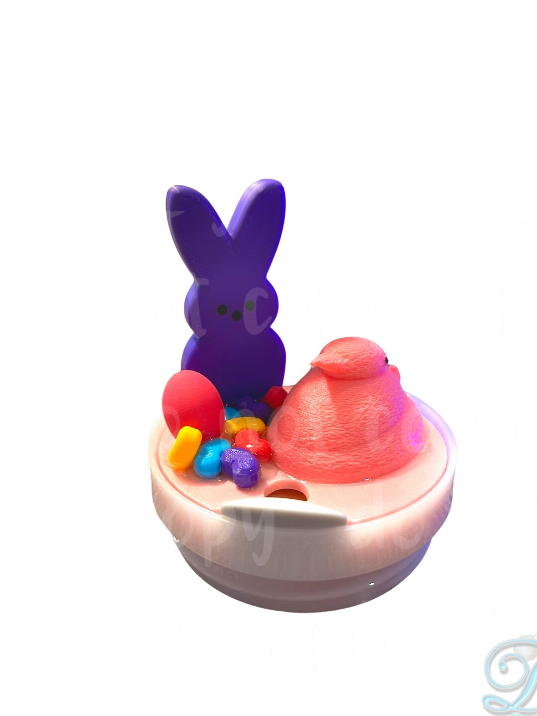 Easter Bunny Chick Egg Topper for 40oz Tumbler Lid H2.0; 3D Topper ONLY ...