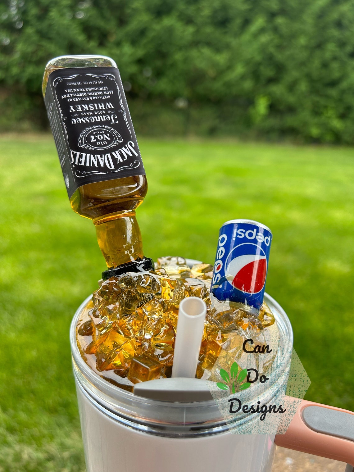 Jake and Cola Fake Ice Topper for 40oz or 20/30oz Quencher Tumbler Lid ...
