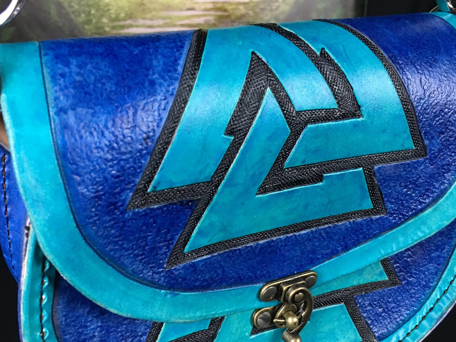 Leather Viking Purse - Valknut - Leather Satchel - Leather Viking Bag ...