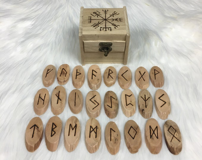 Viking Runes Vegvisir Rune Set With Box Norse Runes - Etsy