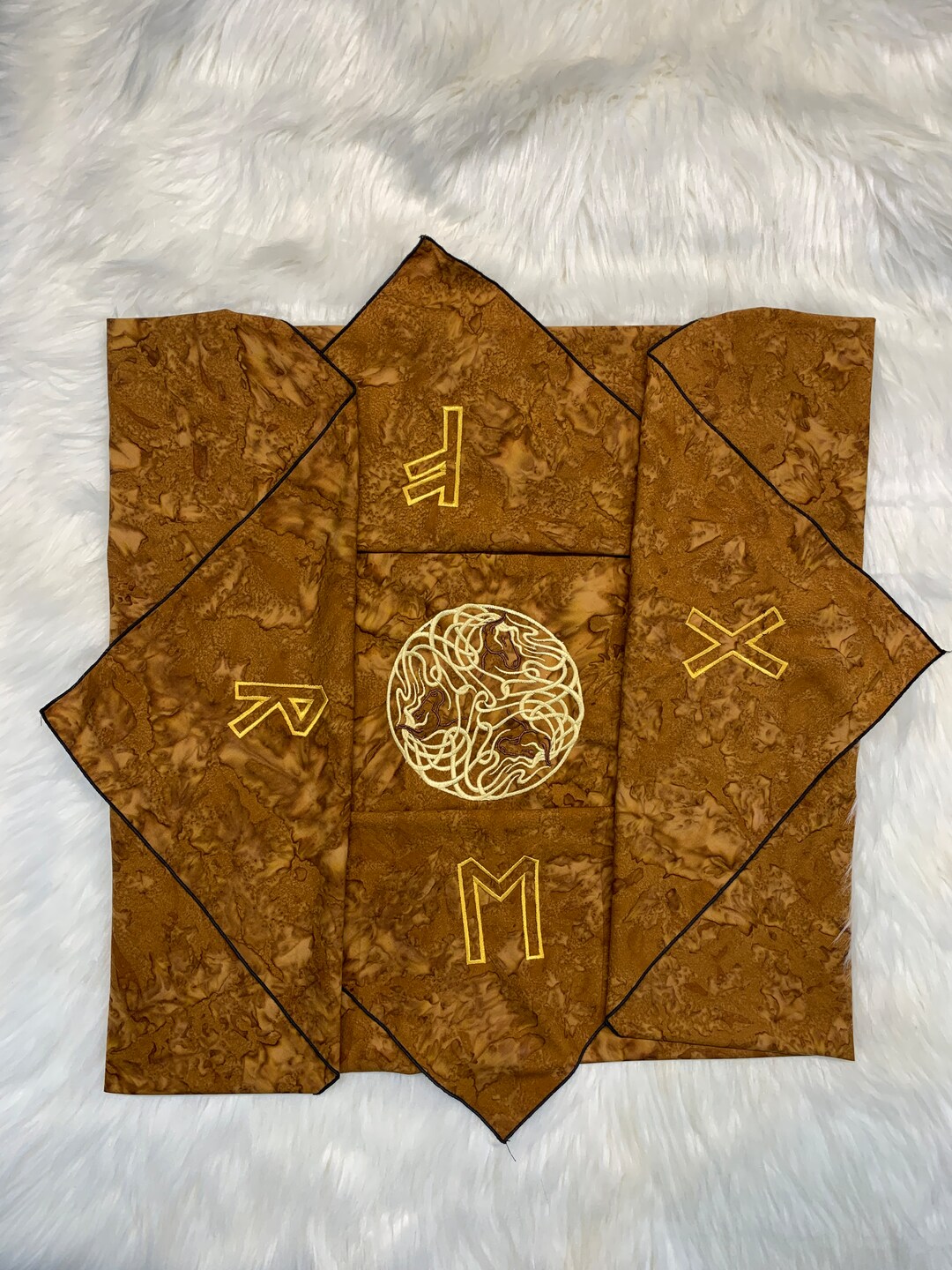 Freyfaxi Altar Cloth With Runes - Made to Order - Freyr Square Table ...