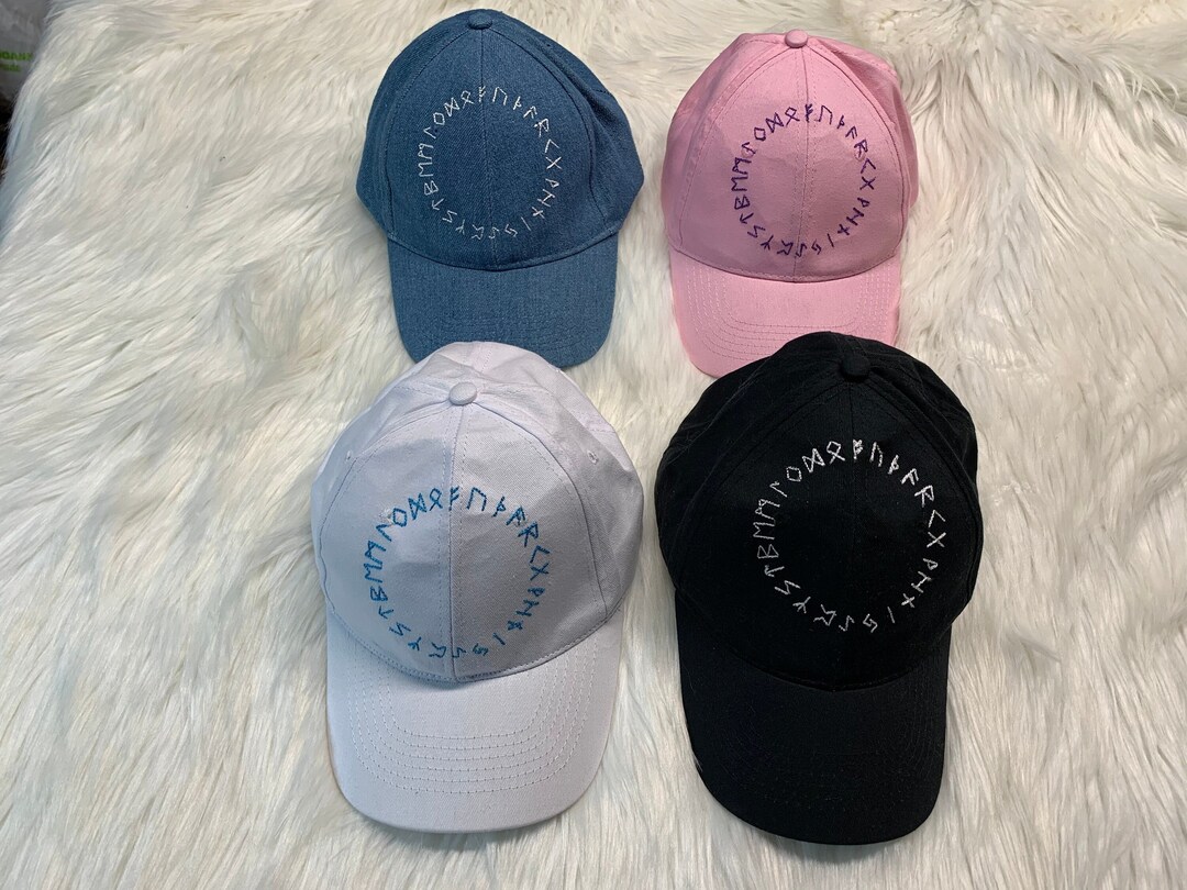 Asatru Rune Cap With Embroidered Elder Futhark Runes - Adjustable One ...