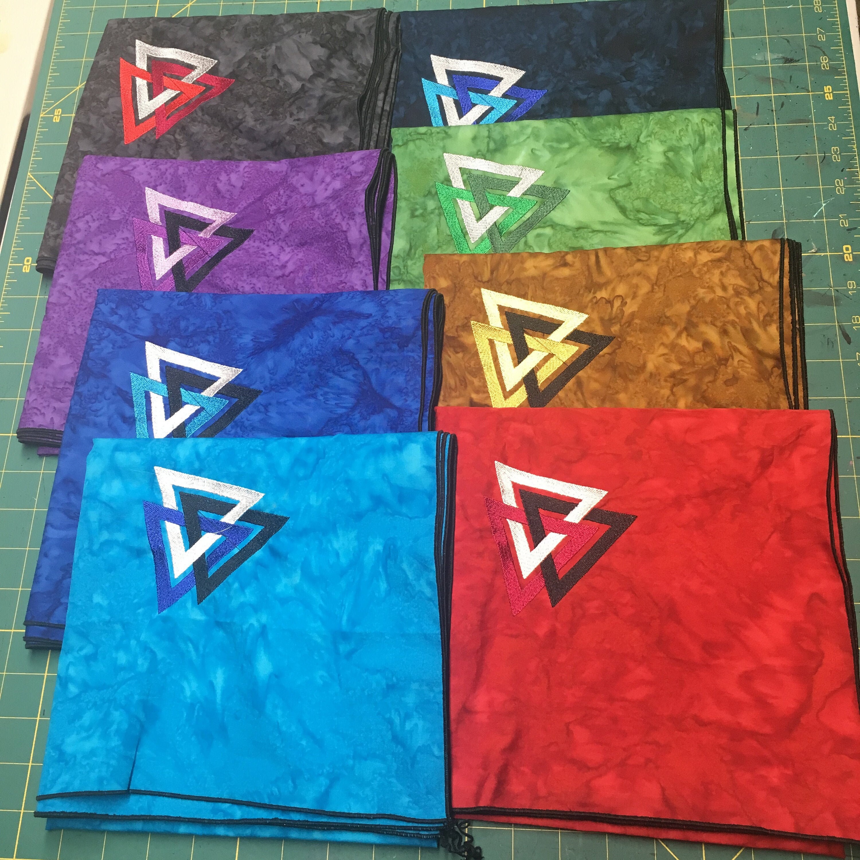 Valknut Altar Cloth Ready to Ship Square Rune Casting | Etsy