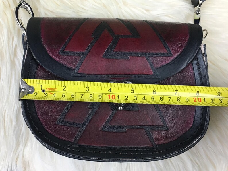 Leather Viking Purse Valknut Leather Satchel Leather - Etsy