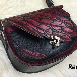 Leather Feather Wing Purse - Made to Order - Raven Wing Shoulder Bag ...