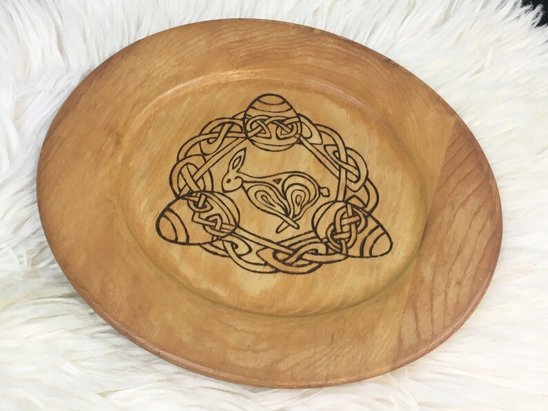 Offering Plate - Ostara Rabbit & Eggs - Blot Offering Plate - Blessing ...