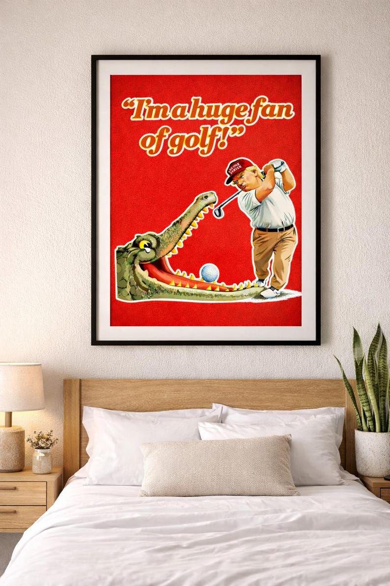 Funny Golf Poster, Satirical Political Art (digital Download) - Etsy UK