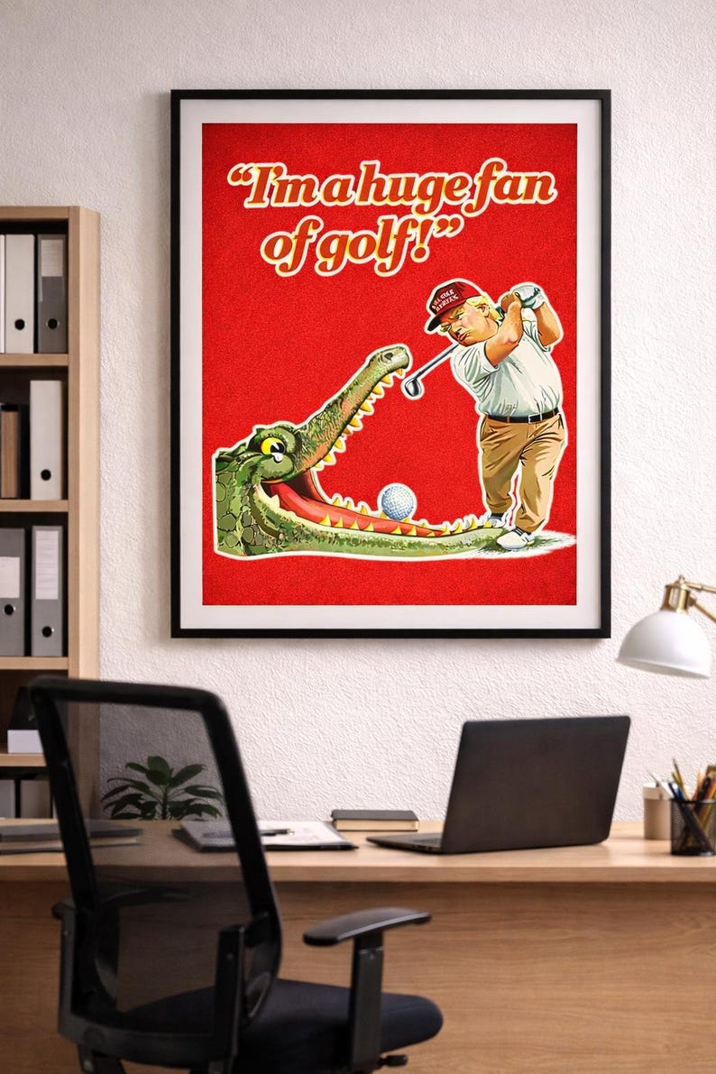 Funny Golf Poster, Satirical Political Art (digital Download) - Etsy UK