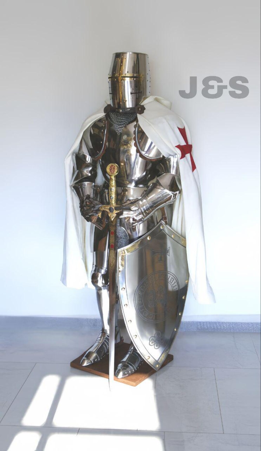 Buy Medieval Knights Templar Full Suit of Armor - Handcrafted Steel ...