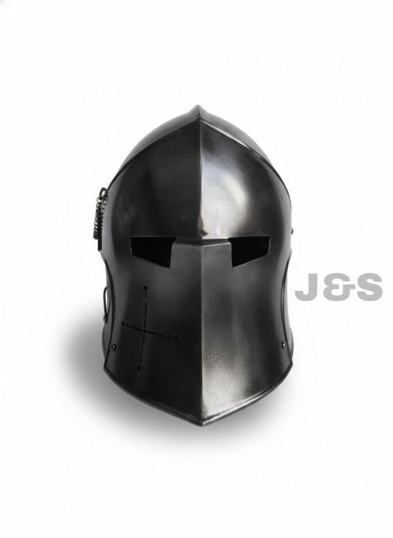 Hand-forged Black Knight Helm: Crusader Steel Helmet With Display Stand ...