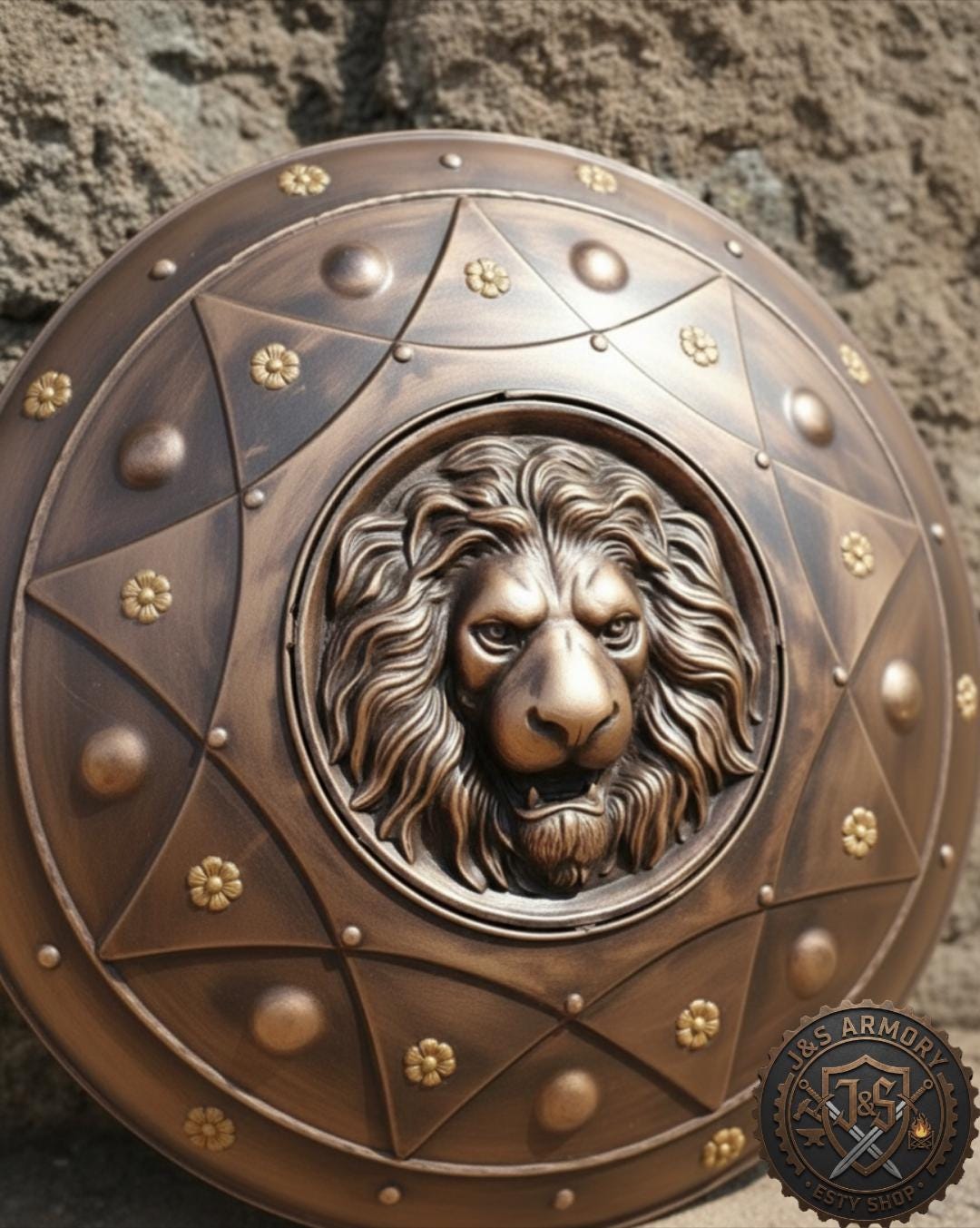 Majestic Lion Head Warrior Shield - A Symbol of Courage and Power - Etsy