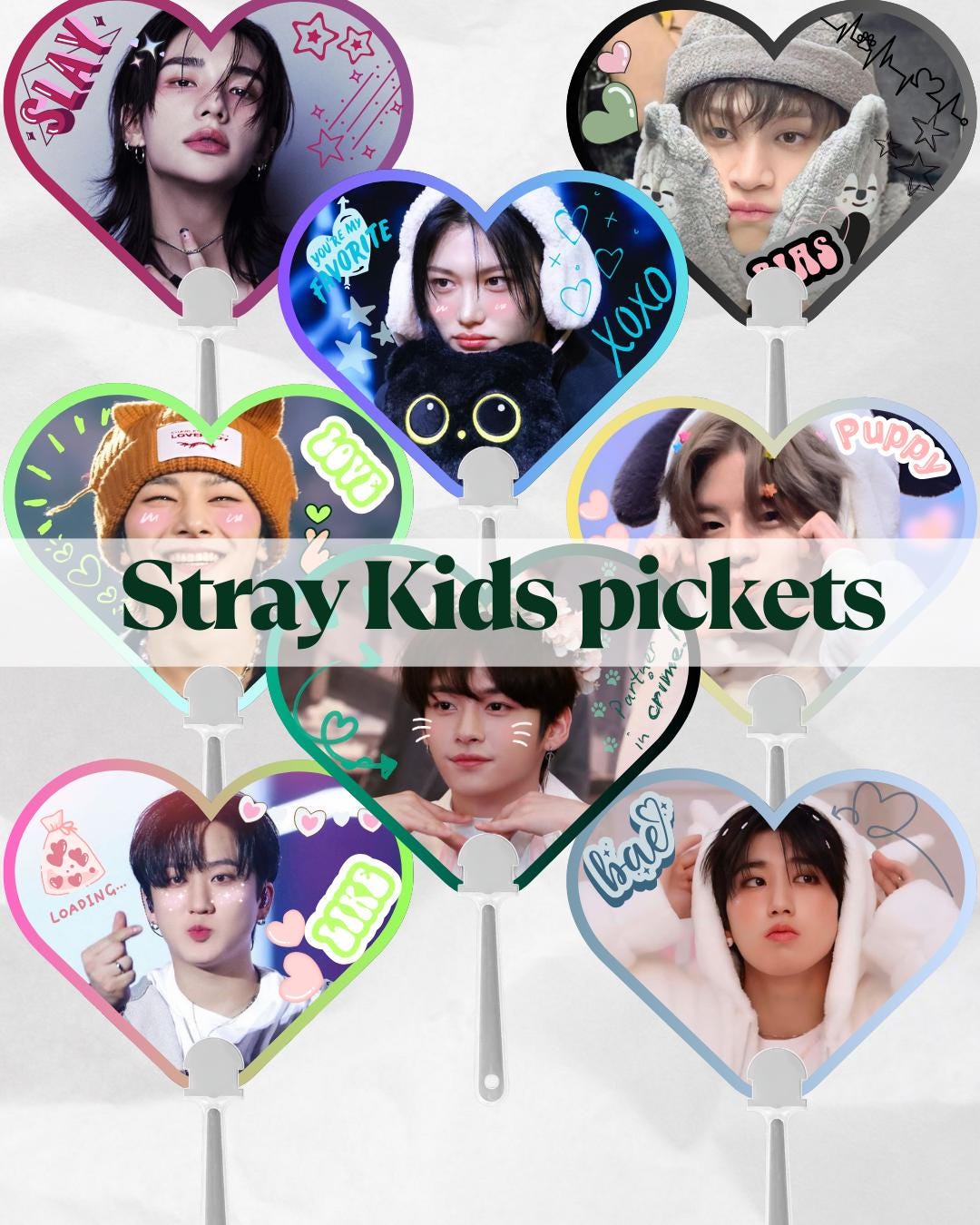 Stray Kids Concert Pickets | Fan| Banner - Heart Shape - K-pop - Etsy ...