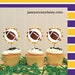 DIY Football Party Printable Package, Purple and Yellow Gold Party ...