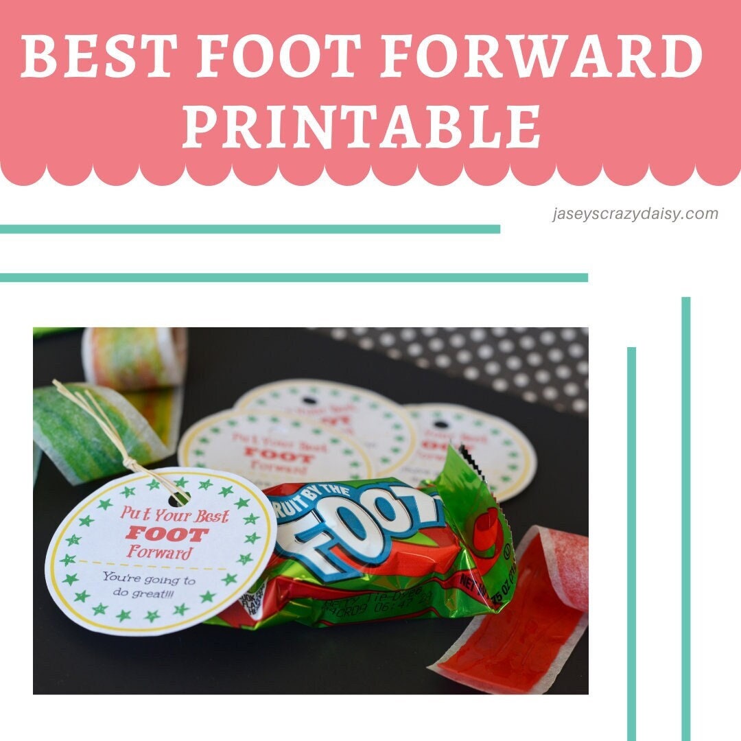DIY Printable Put Your Best Foot Forward Candygram Tags - Etsy